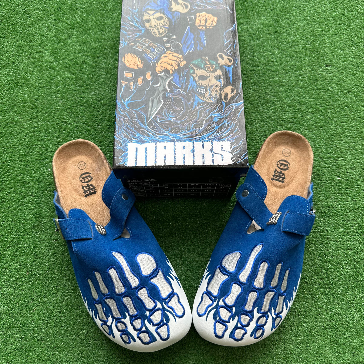 Octavious Marks Blue And White Clog – My Cuzin Vintage